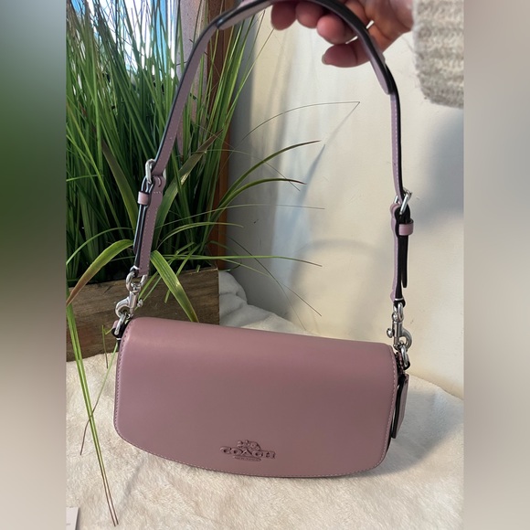 Coach | Bags | Coach Mauve Leather Shoulder Bag | Poshmark